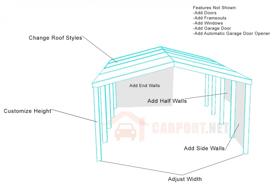 Steel Carport Kits / Metal Carport Kits $595